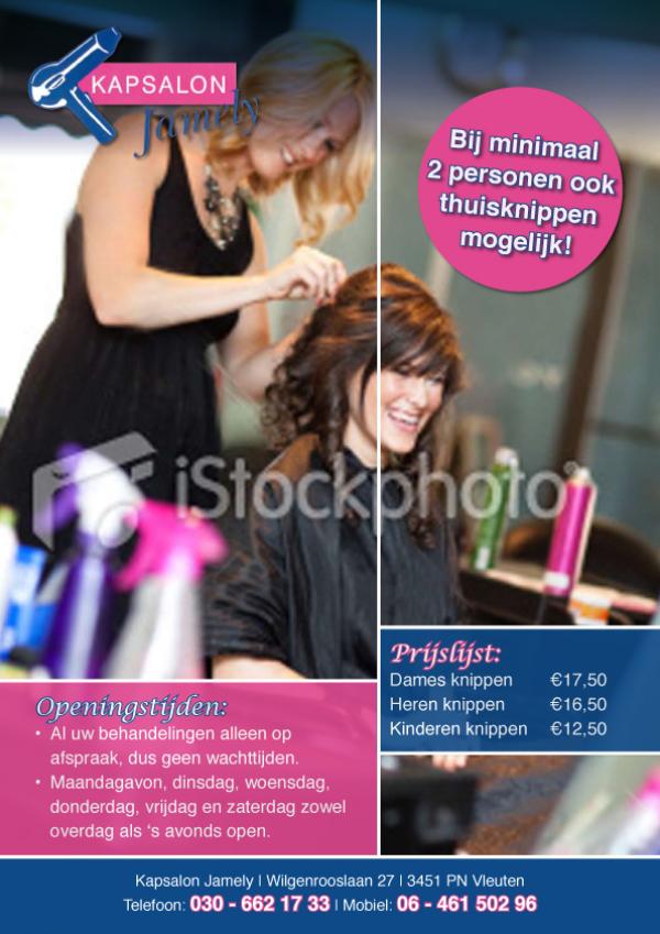 Ontwerpen van graphix - Flyer A4 Voor Kapsalon