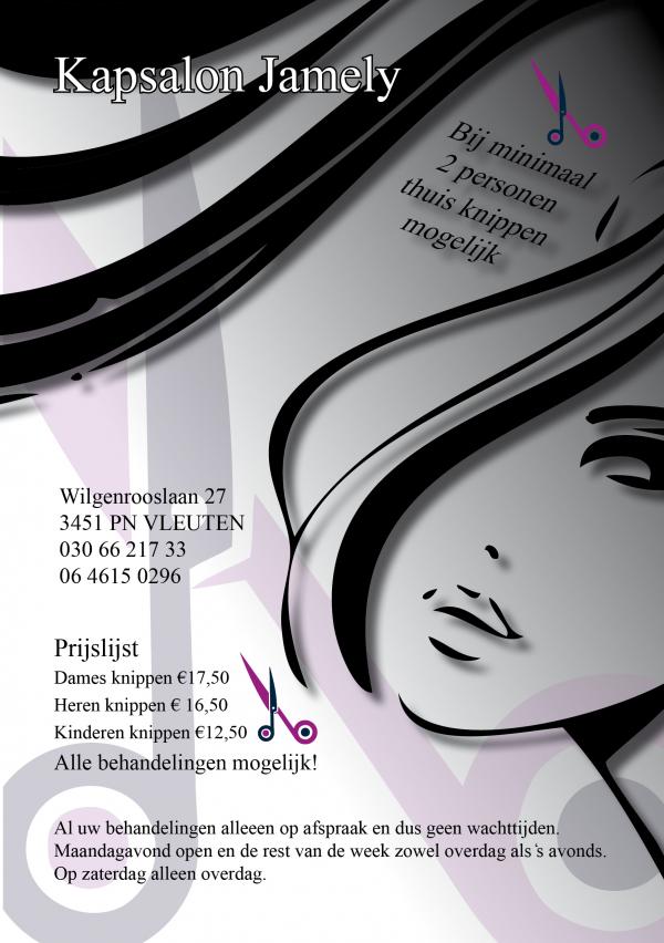 Ontwerpen van silvio - Flyer A4 Voor Kapsalon