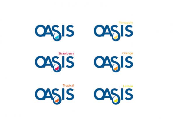 Designs de krisi - LOGO "OASIS" EAU MINERALE ET BOISSON A BASE DE FRUITS
